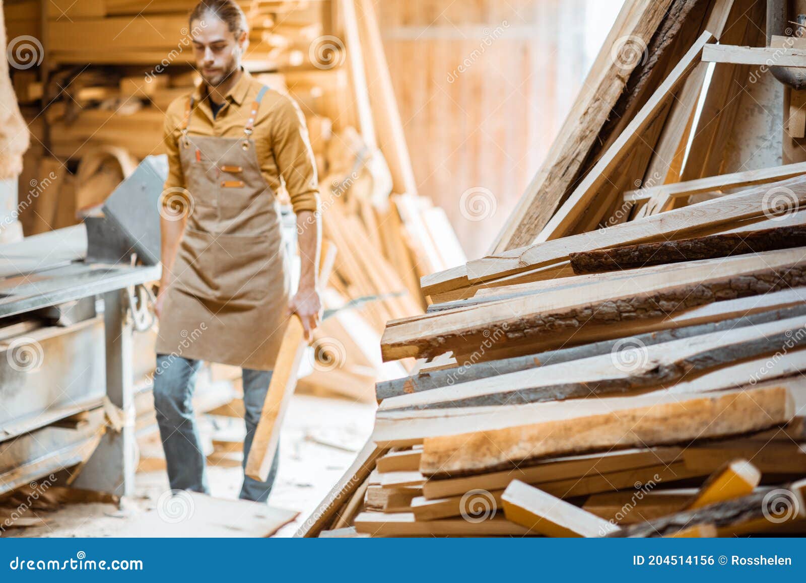 Wood Storage with Pile of Boards Stock Photo - Image of hardwood ...