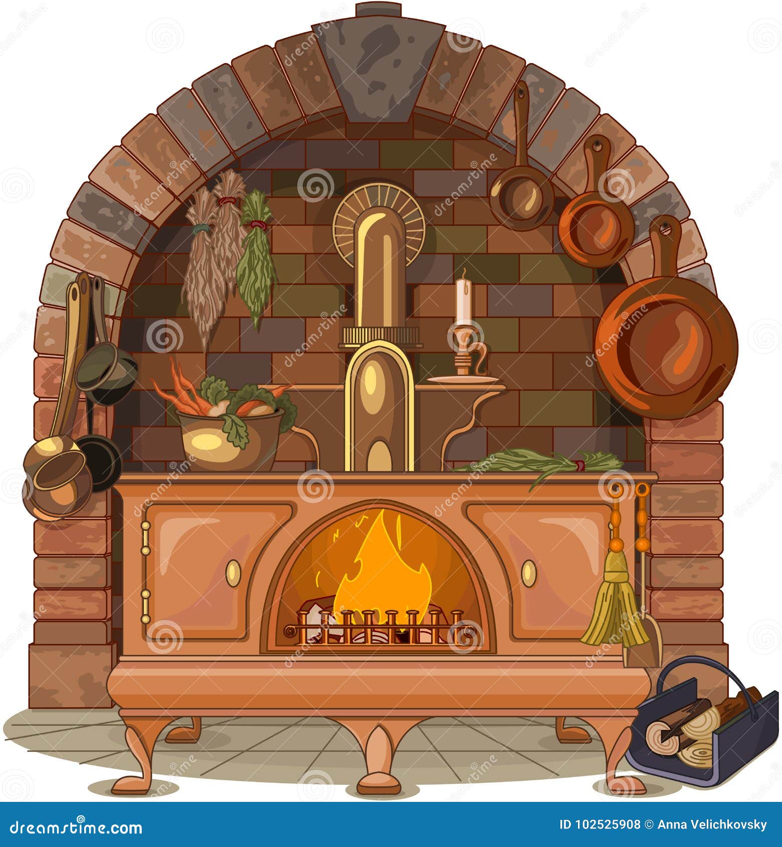 Wood Stove Royalty-Free Illustration | CartoonDealer.com #5120415