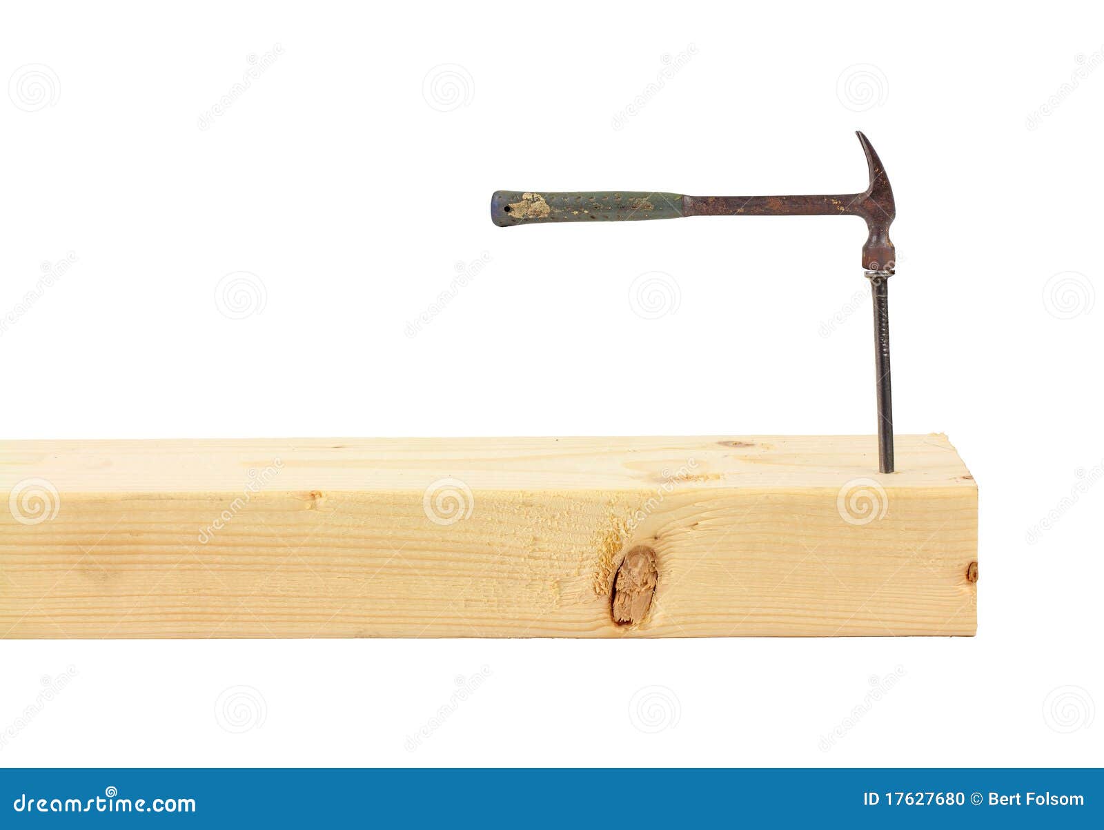 Wood Stud with Small Hammer Stock Photo - Image of hand, small: 17627680