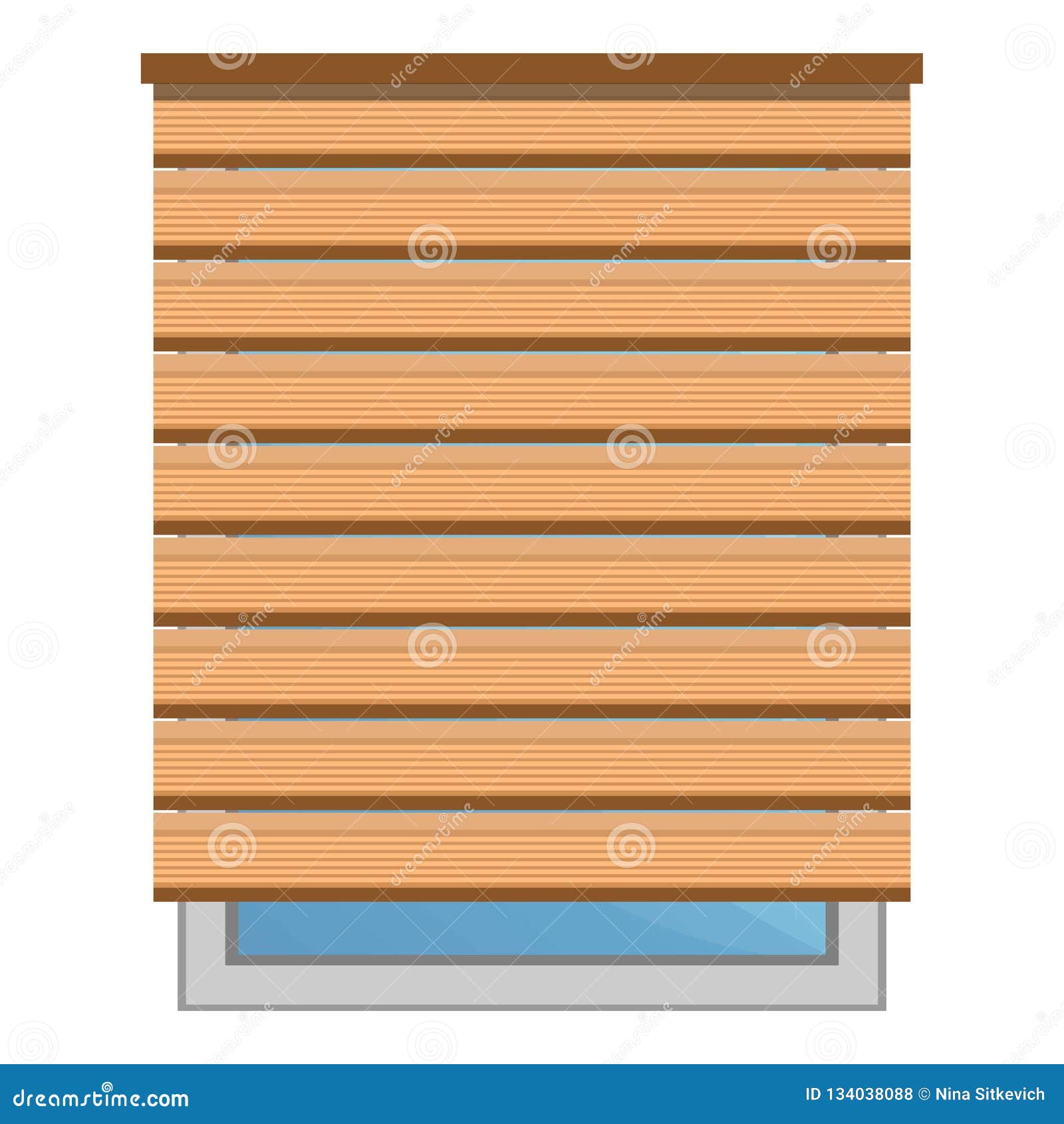 Wood Sun Blind Icon, Cartoon Style Stock Vector - Illustration of ...
