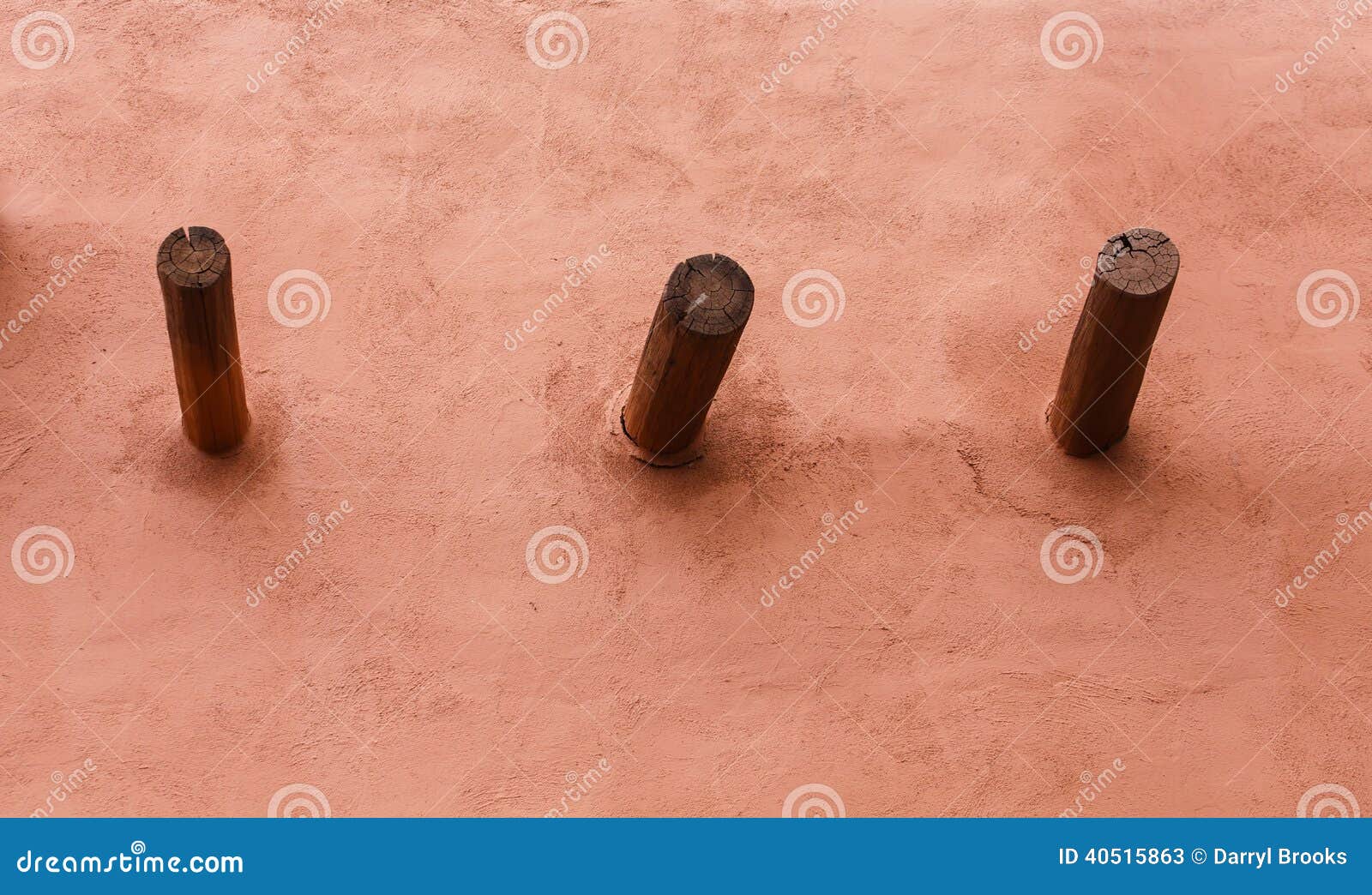 Wood Support Poles in Adobe Building Stock Image - Image of west, adobe ...