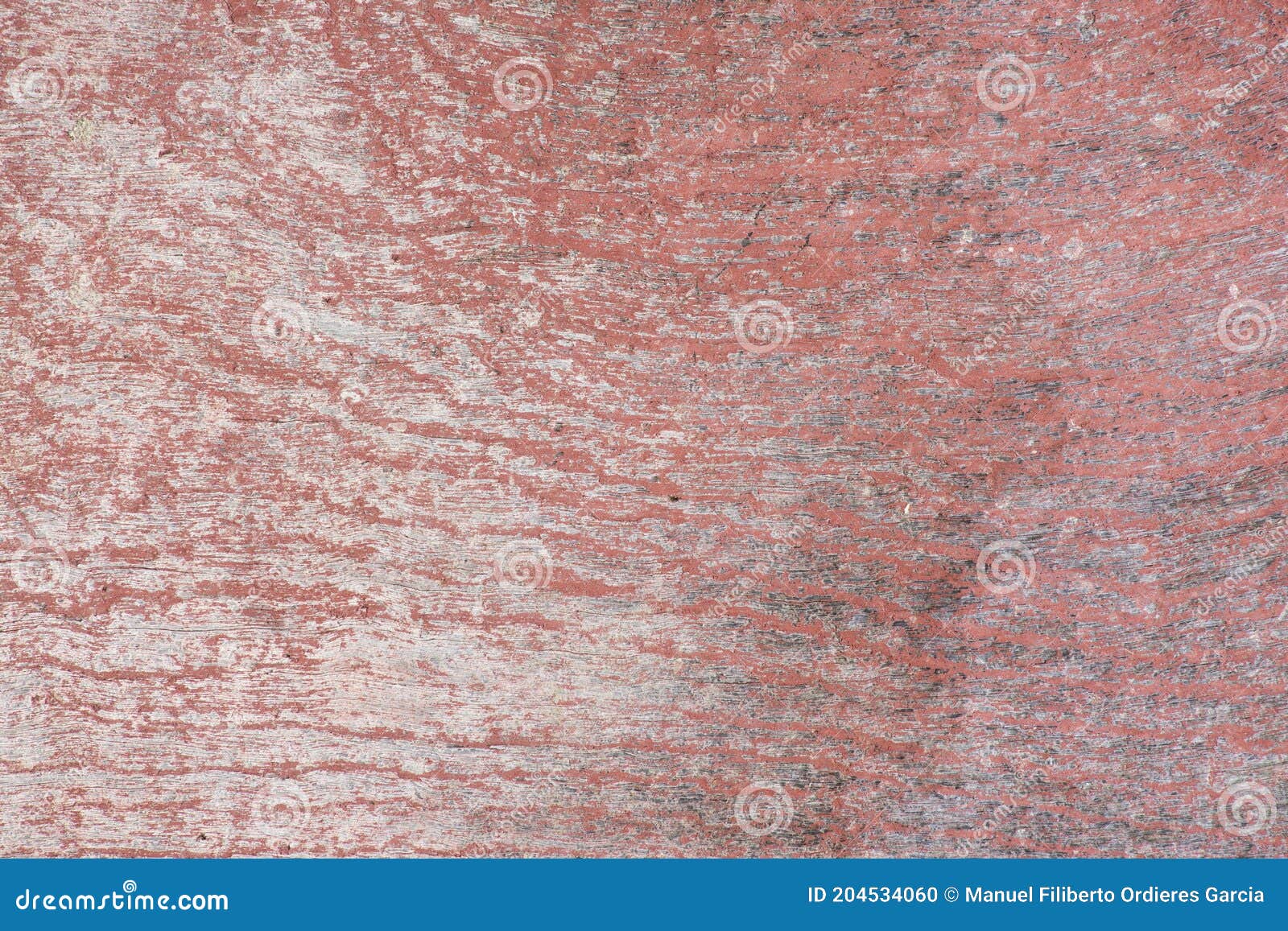 Wood Surface with Red Paint Very Worn Out by the Passage of Time Stock ...