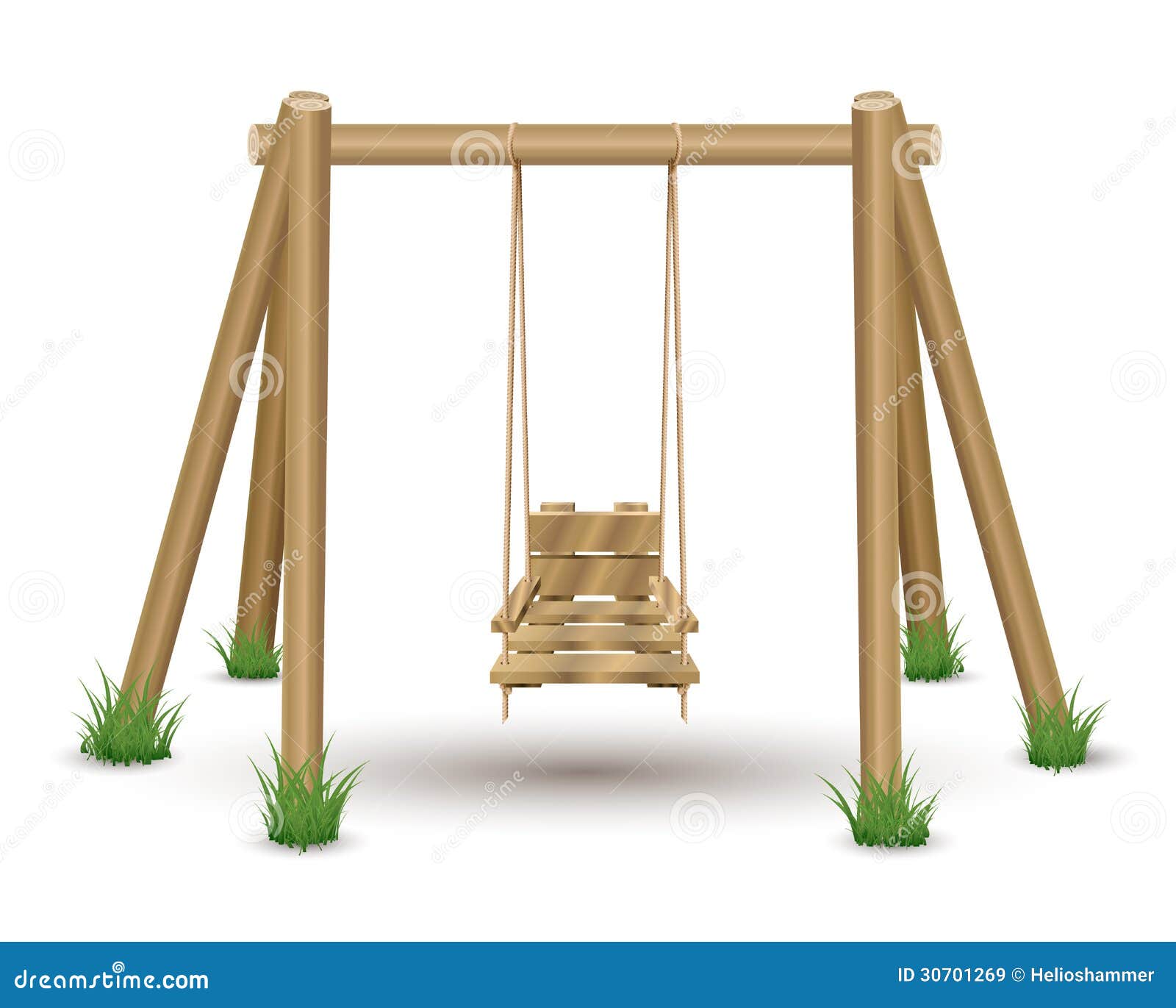 Wood Swing stock vector. Illustration of maple, chain - 30701269