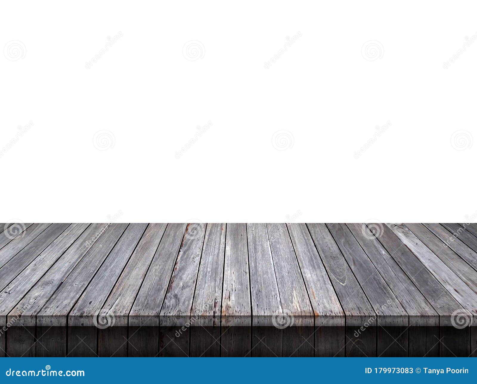 Wood Table Background. Perspective Wood on White Background Stock Image ...