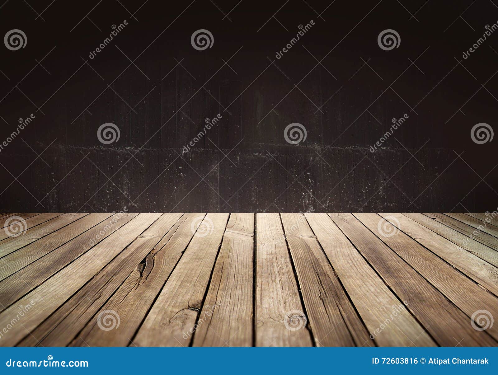 Wood Table with Dark Background Stock Photo - Image of empty, deck ...