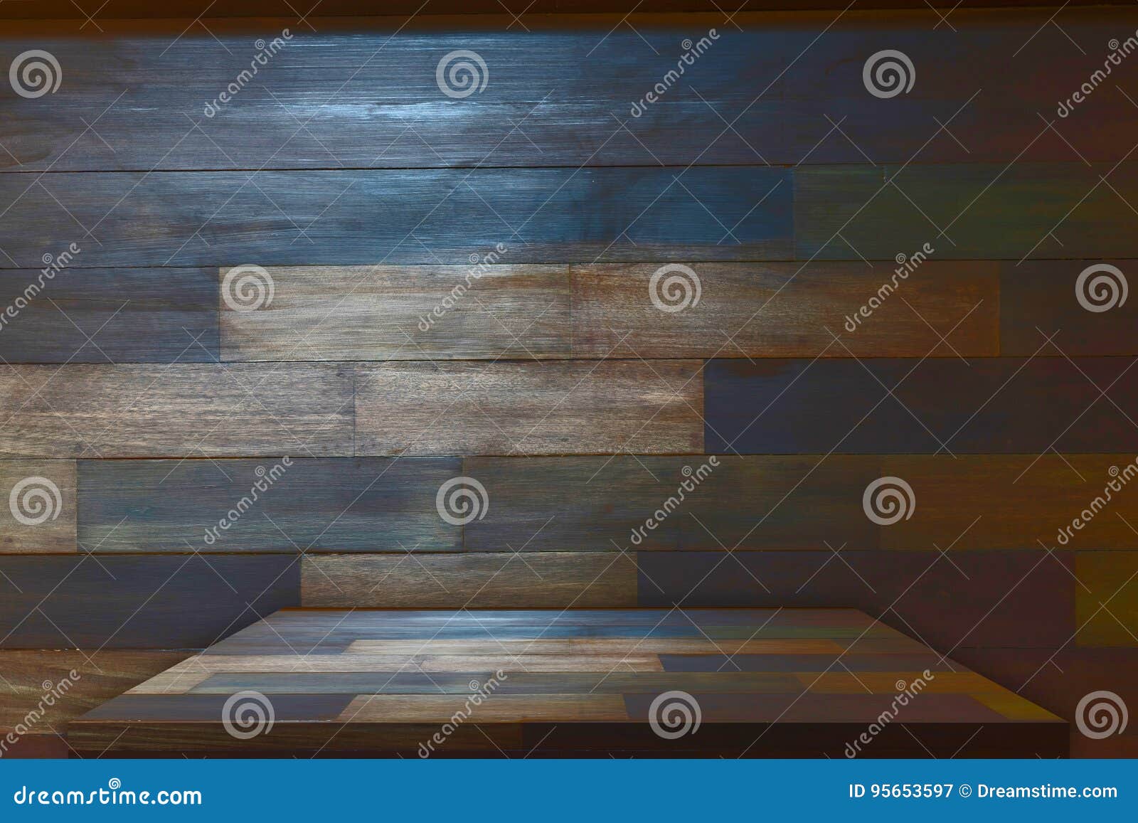 Wood Table Top with Background Stock Image - Image of bright, modern ...