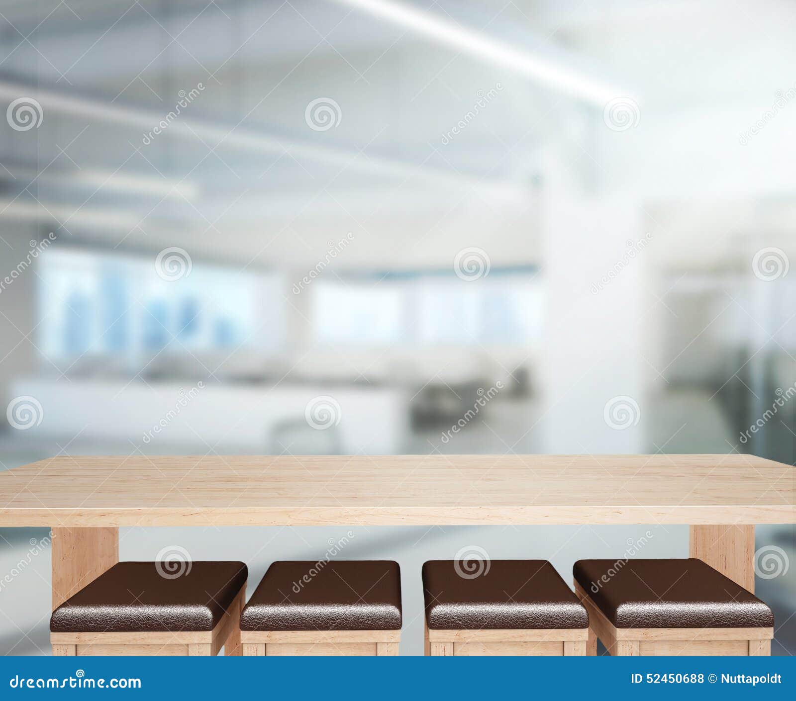 Wood Table Top Background in Office Stock Photo - Image of coffee ...