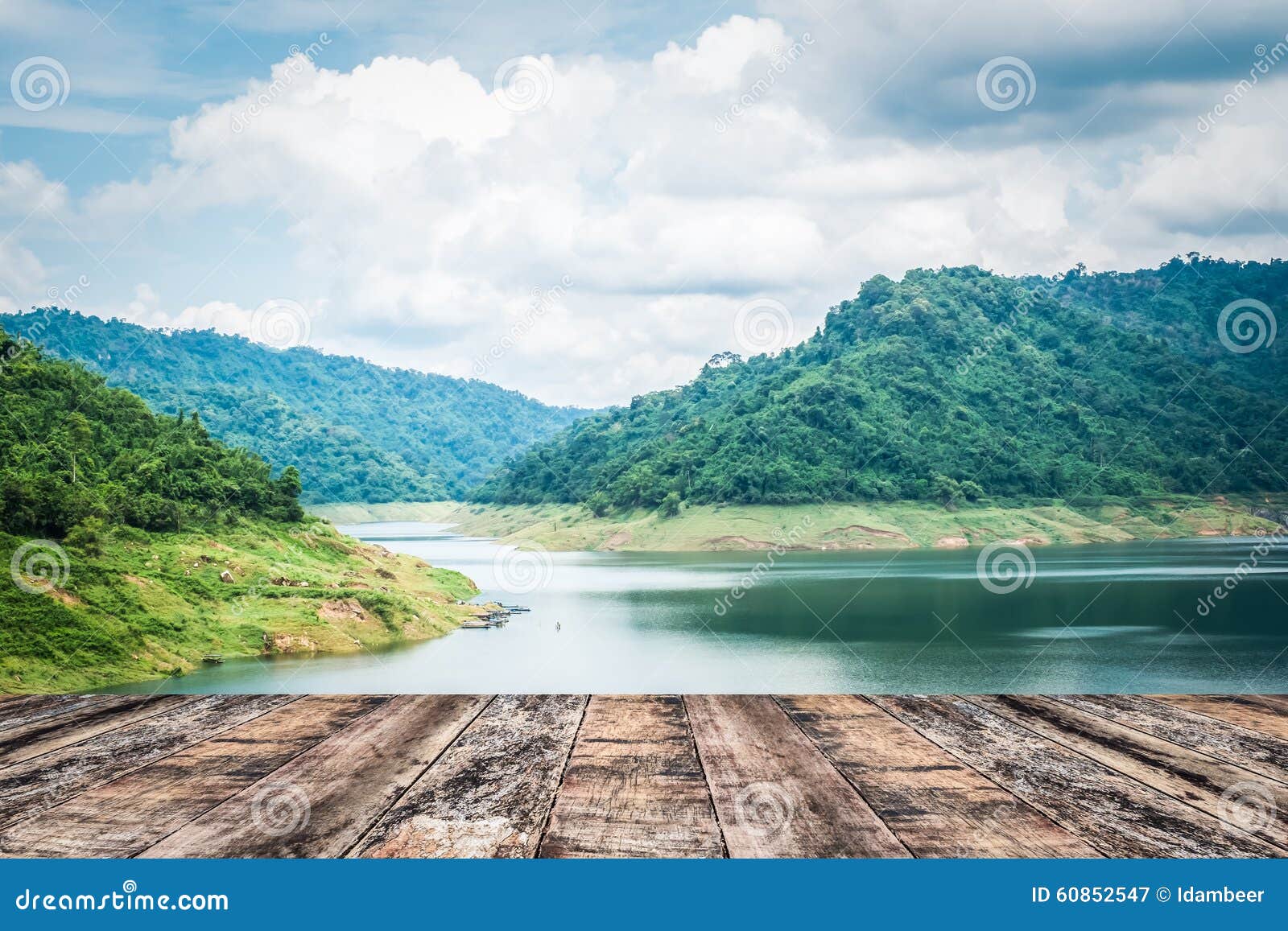 Wood table top with lake stock image. Image of summer - 60852547