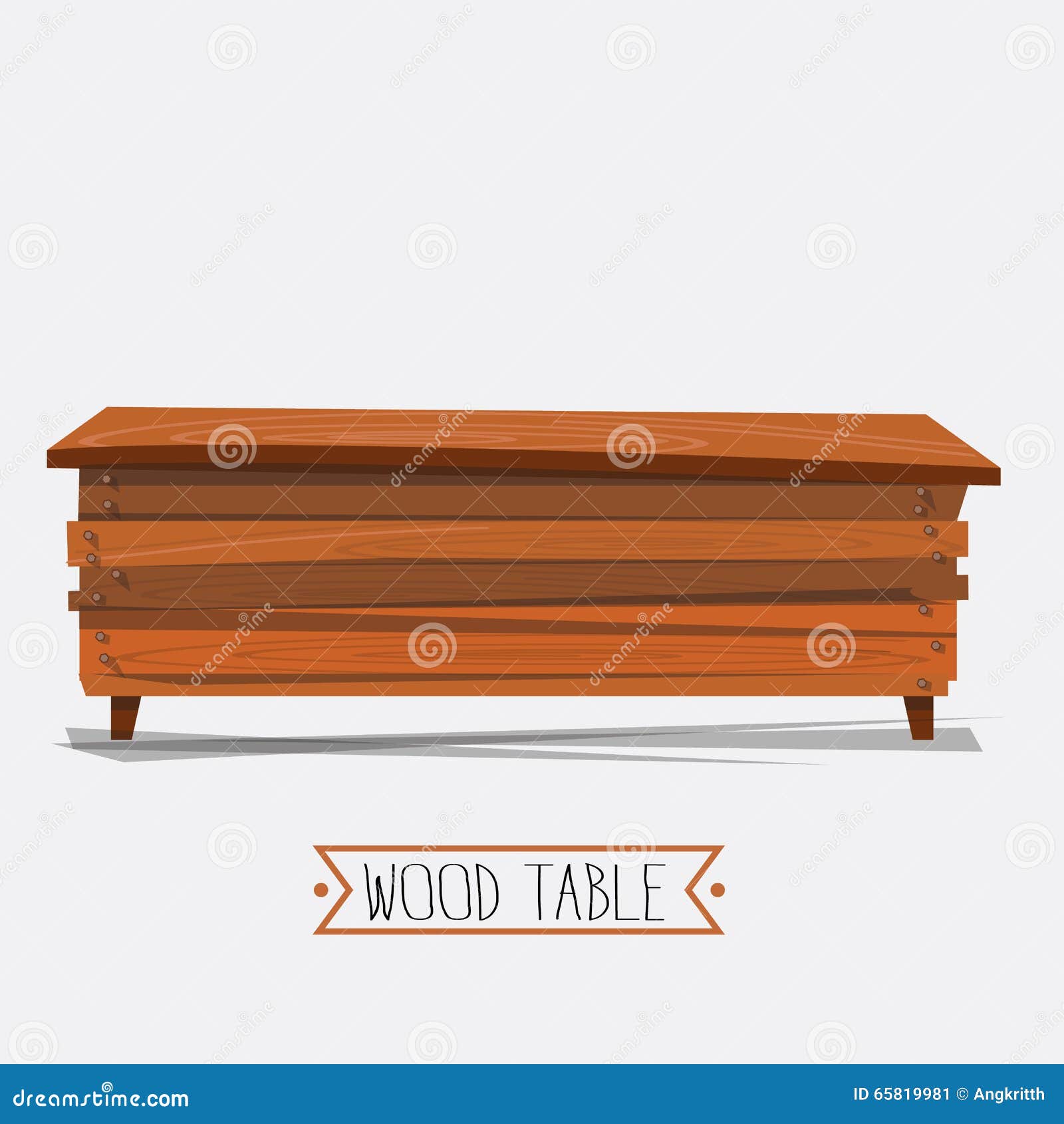 Wood table - stock illustration. Illustration of shape - 65819981
