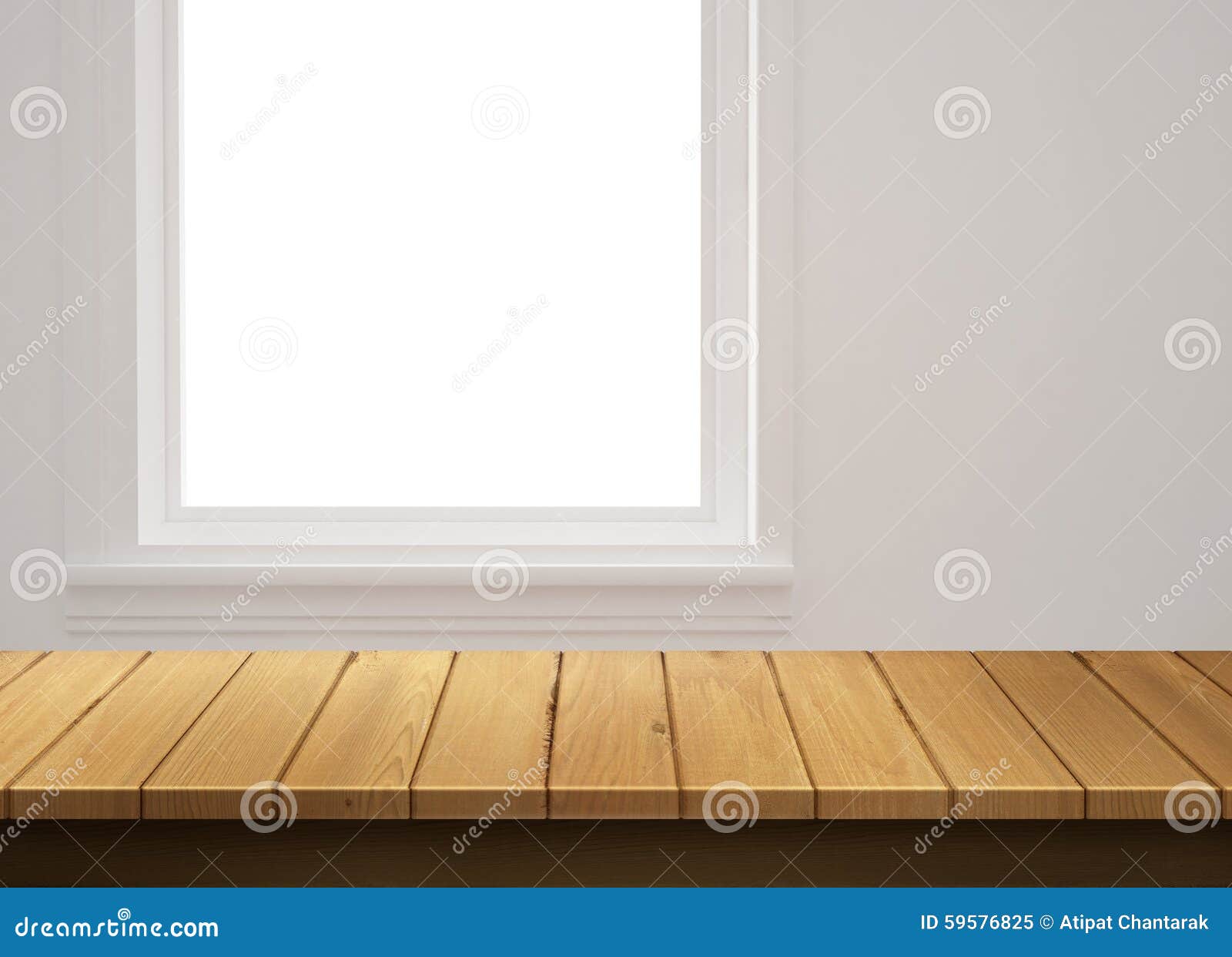 Wood Table with Window Background Stock Image - Image of room, kitchen ...
