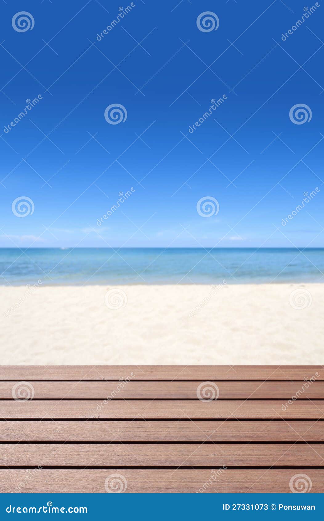 Wood terrace on the beach stock image. Image of delicious - 27331073