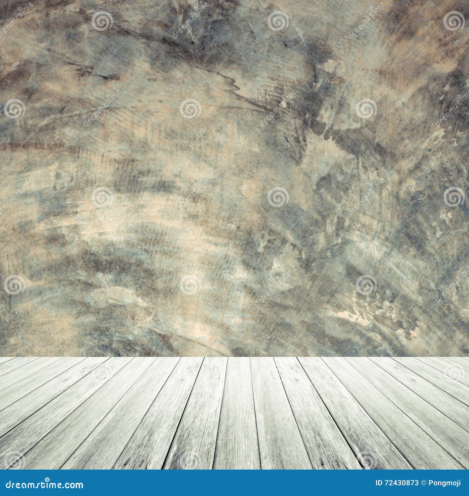 Wood Terrace and Polished Bare Concrete Stock Image - Image of grunge ...