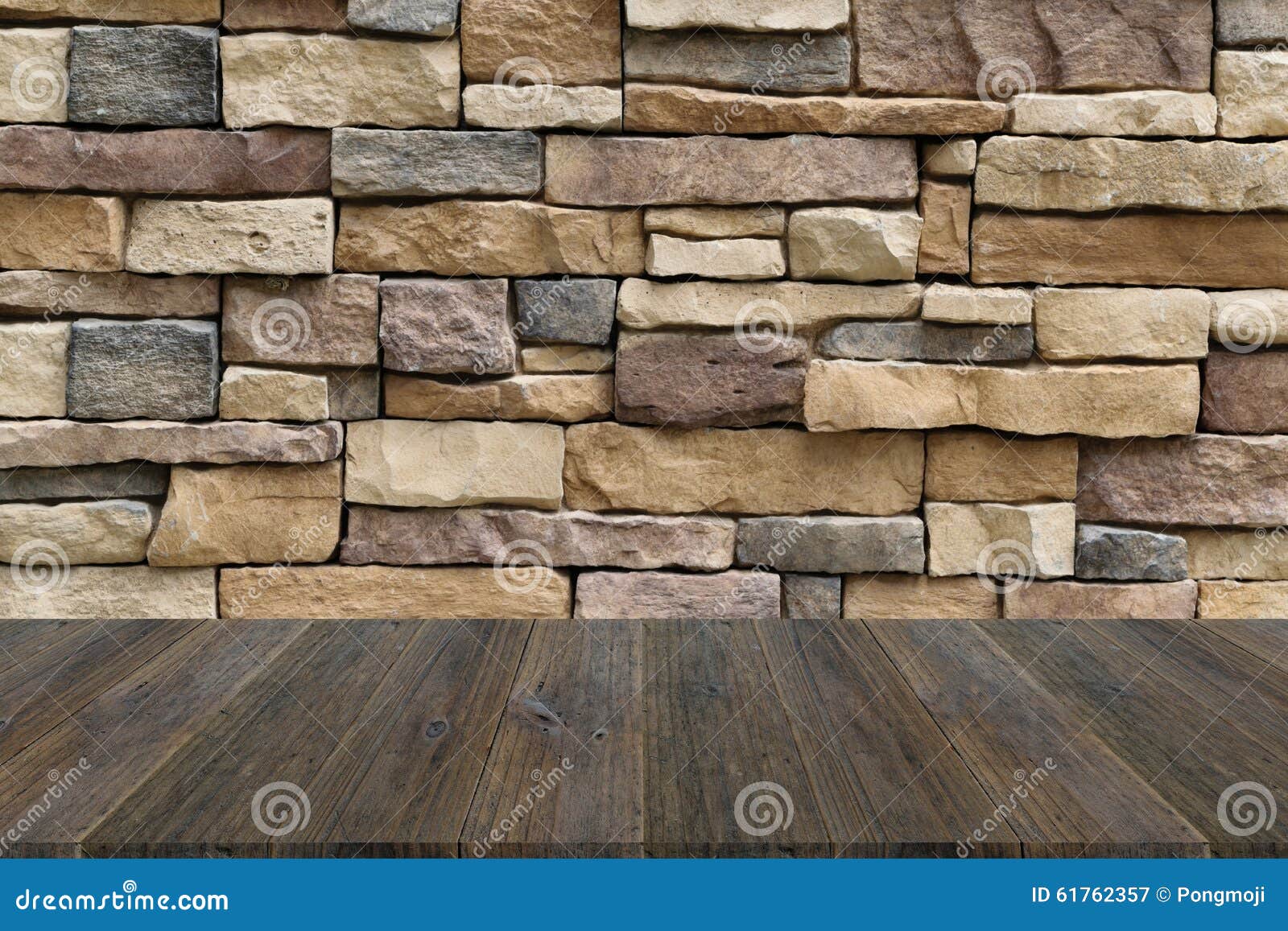 Wood Terrace and Stone Wall Texture Stock Image - Image of gallery ...