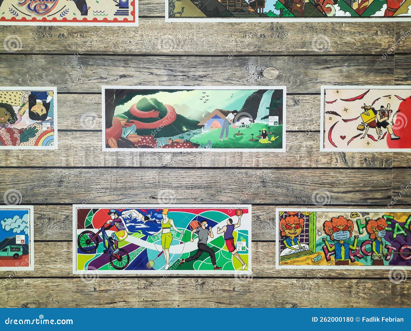 Wood Texture Background with Rectangle Cartoon Illustration Editorial ...