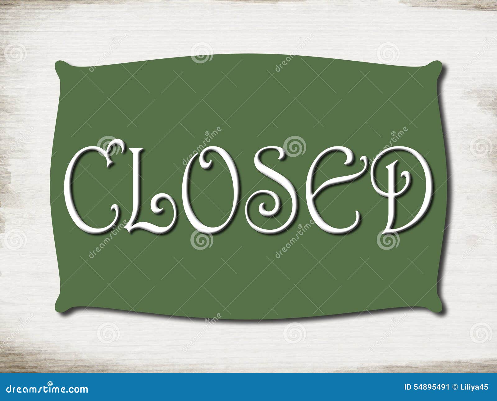 Wood Texture with Inscription CLOSED. Stock Illustration - Illustration ...