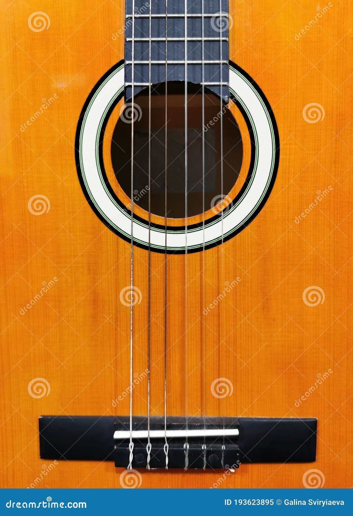 Wood Texture of Lower Deck of Six Strings Acoustic Guitar Stock Image ...