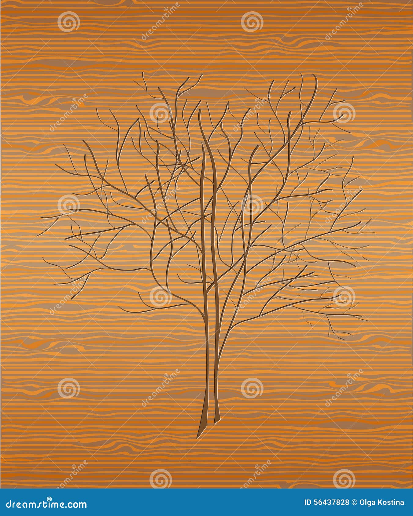 Wood texture with tree. stock vector. Illustration of closeup - 56437828