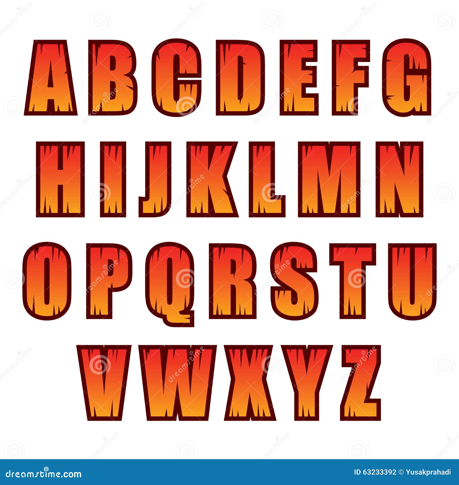 Wood Textured Alphabets stock vector. Illustration of type - 63233392