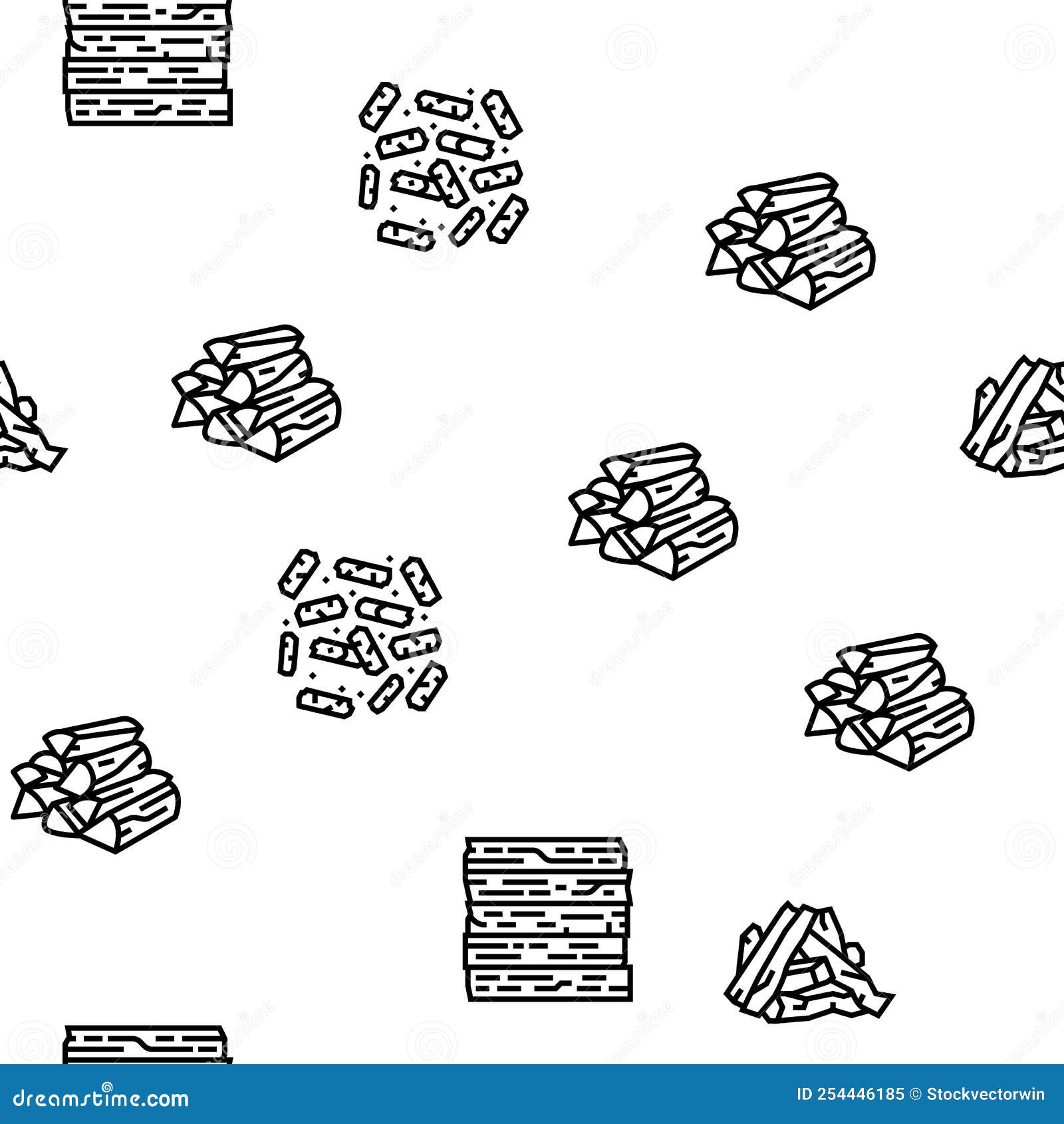 Wood Timber Tree Wooden Material Vector Seamless Pattern Stock Vector ...