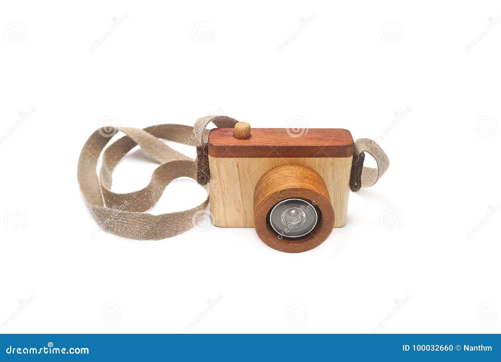 Wood toy camera stock photo. Image of view, traditional - 100032660