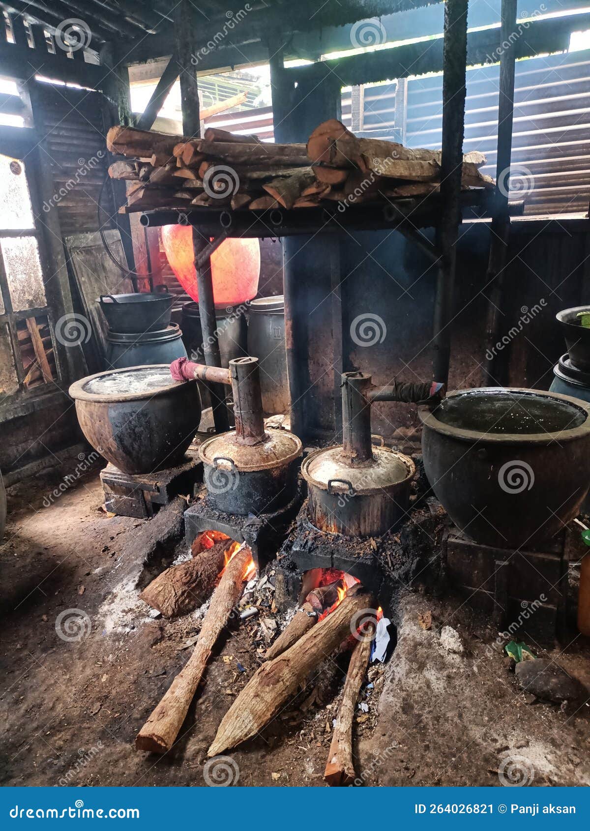 Wood traditional fire stock image. Image of meal, barbecue - 264026821