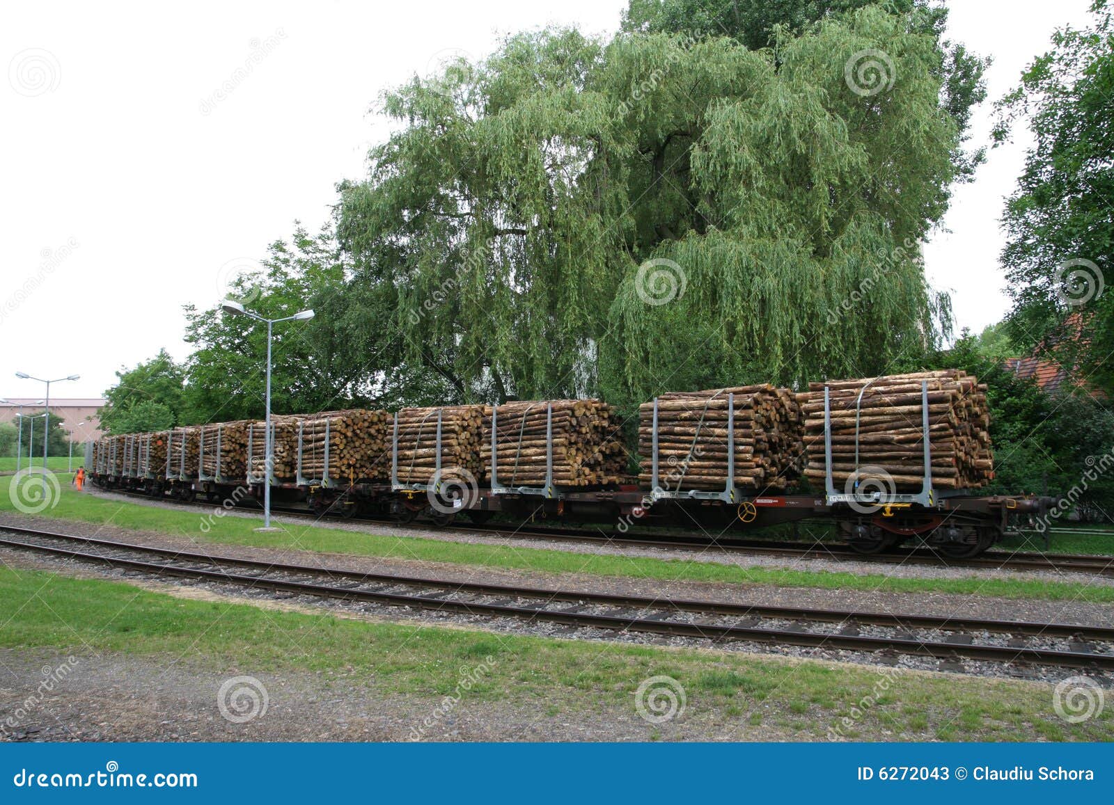 Wood transport wagon stock image. Image of railway, natural - 6272043