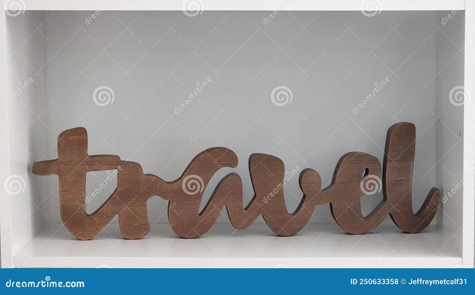 Wood Travel Sign white stock photo. Image of brand, design - 250633358