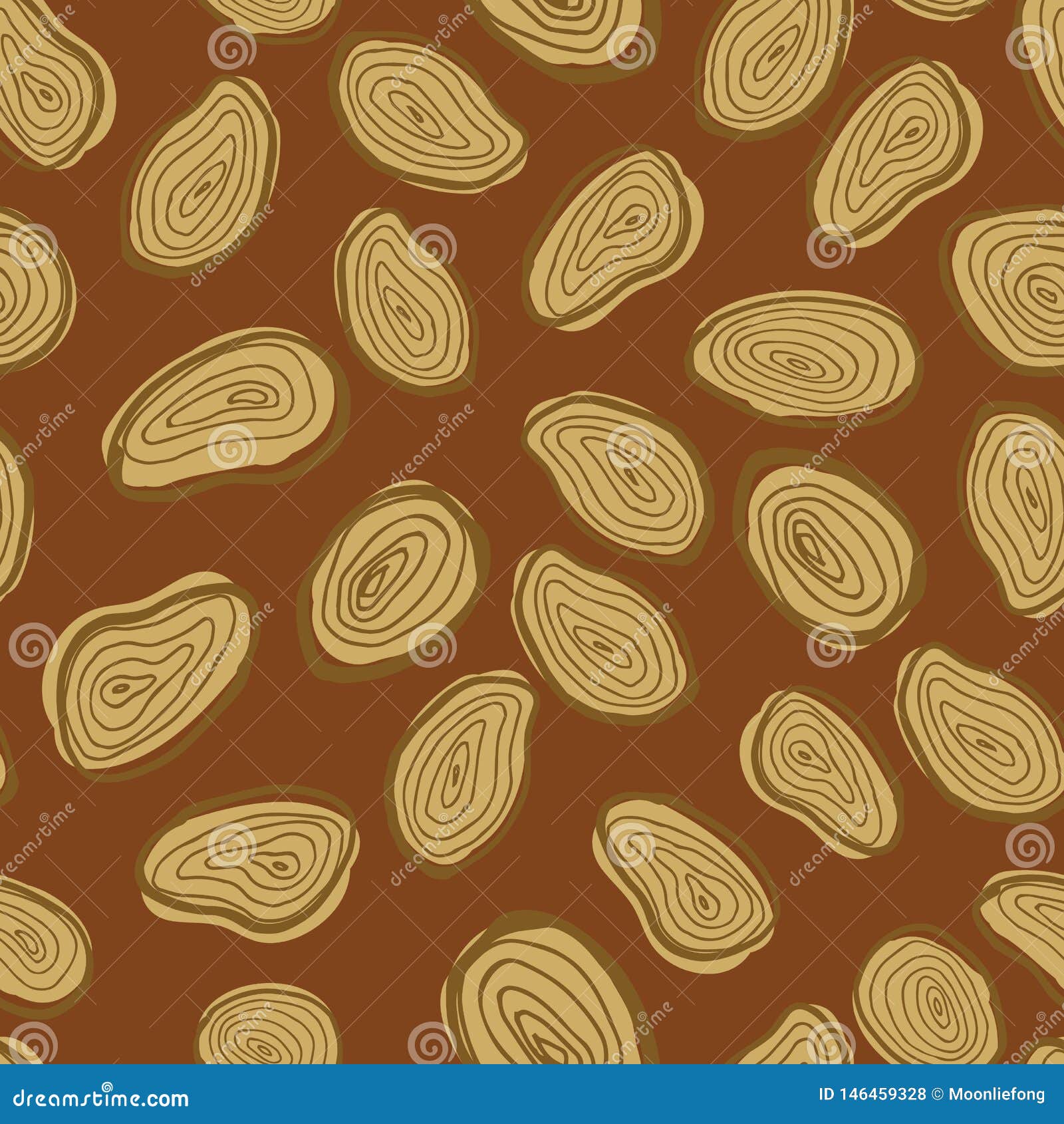 Wood Tree Rings Seamless Pattern Background Stock Vector - Illustration ...
