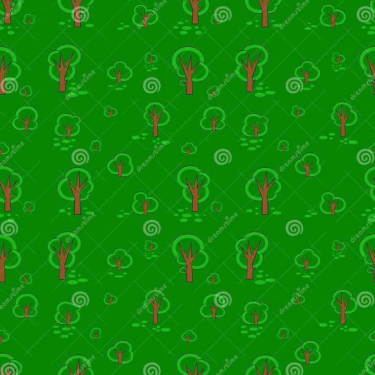 Wood Trees Seamless Pattern Stock Vector - Illustration of ecology ...