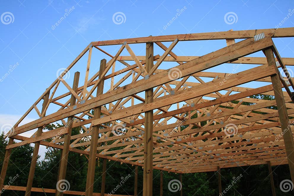Wood Trusses stock photo. Image of house, attic, wood - 5513122