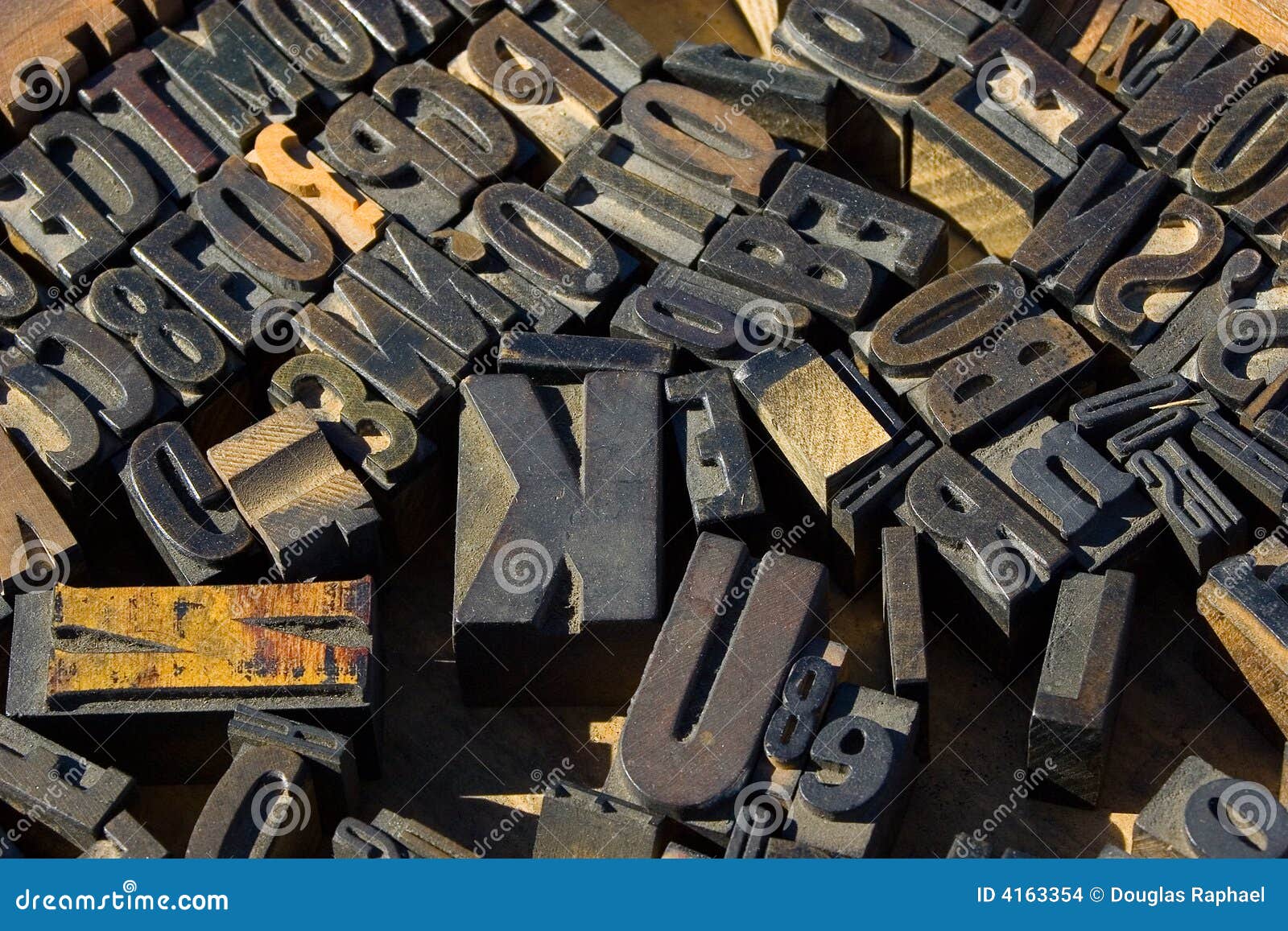 Wood type blocks stock photo. Image of typography, wood - 4163354