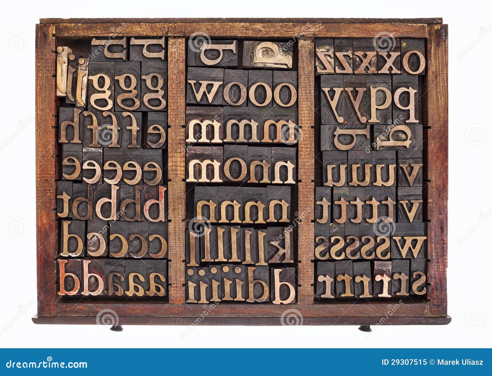 Wood Type in Typesetter Box Stock Image - Image of printing, typography ...