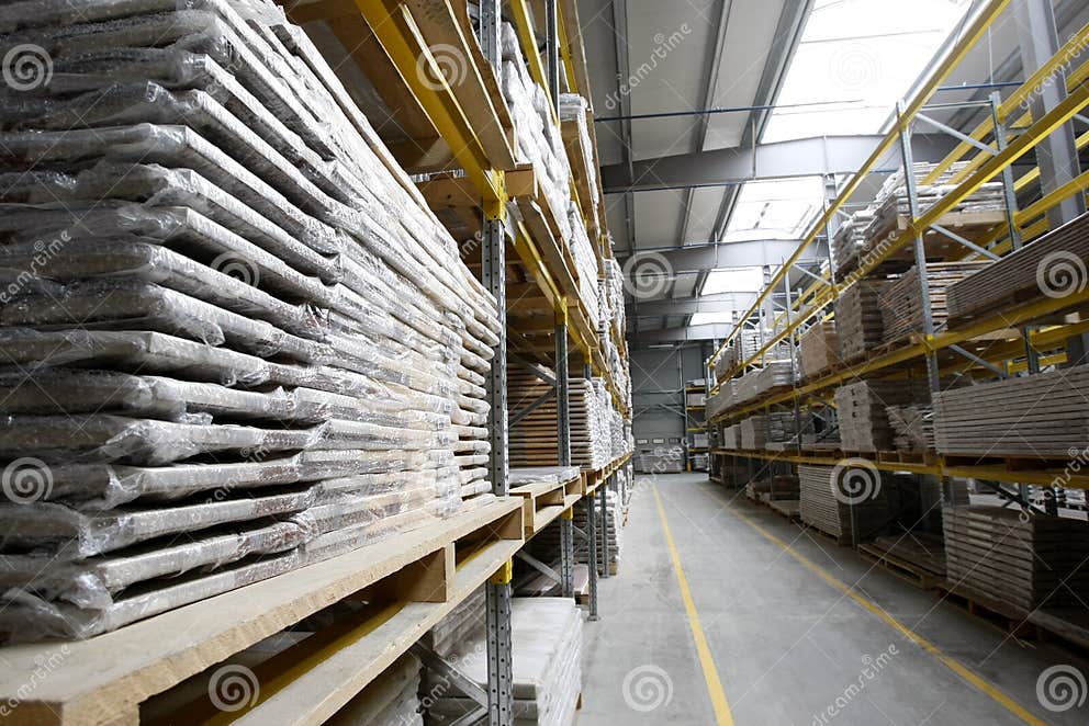 Wood warehouse stock image. Image of shelving, parts - 12379187