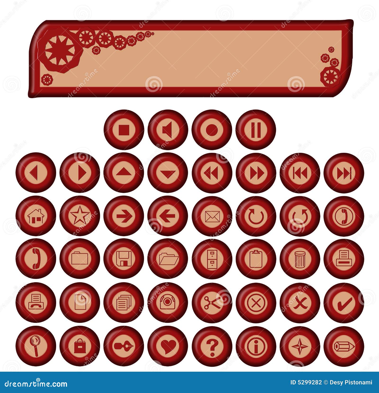 Wood web set stock illustration. Illustration of button - 5299282