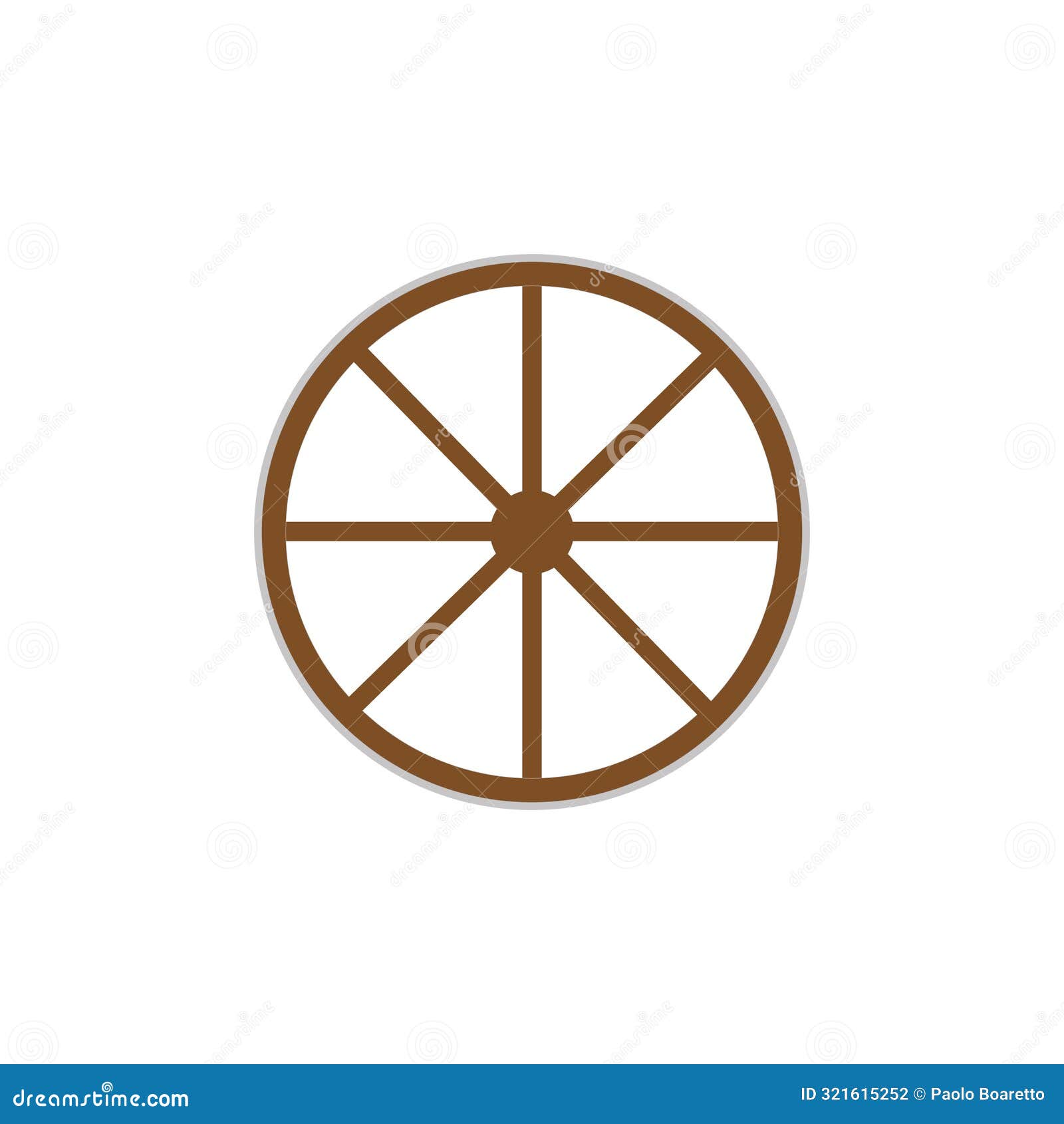 Wood Wheel Vector. Wood Wheel on White Background Stock Illustration ...
