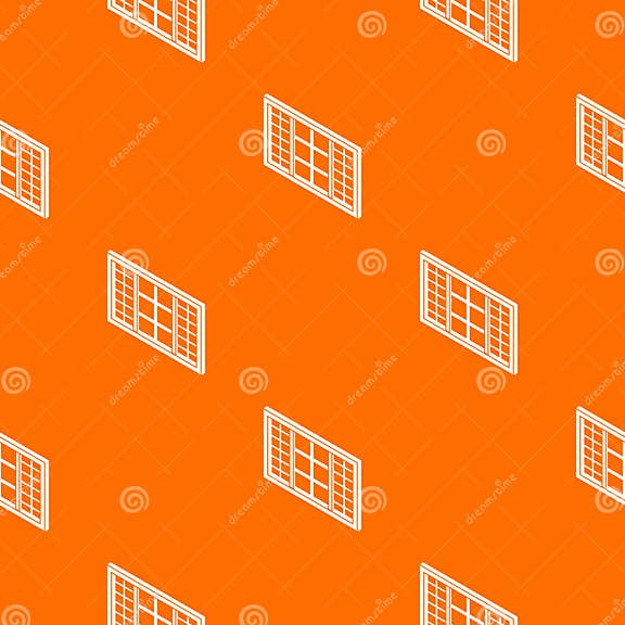 Wood Window Frame Pattern Vector Orange Stock Vector - Illustration of ...