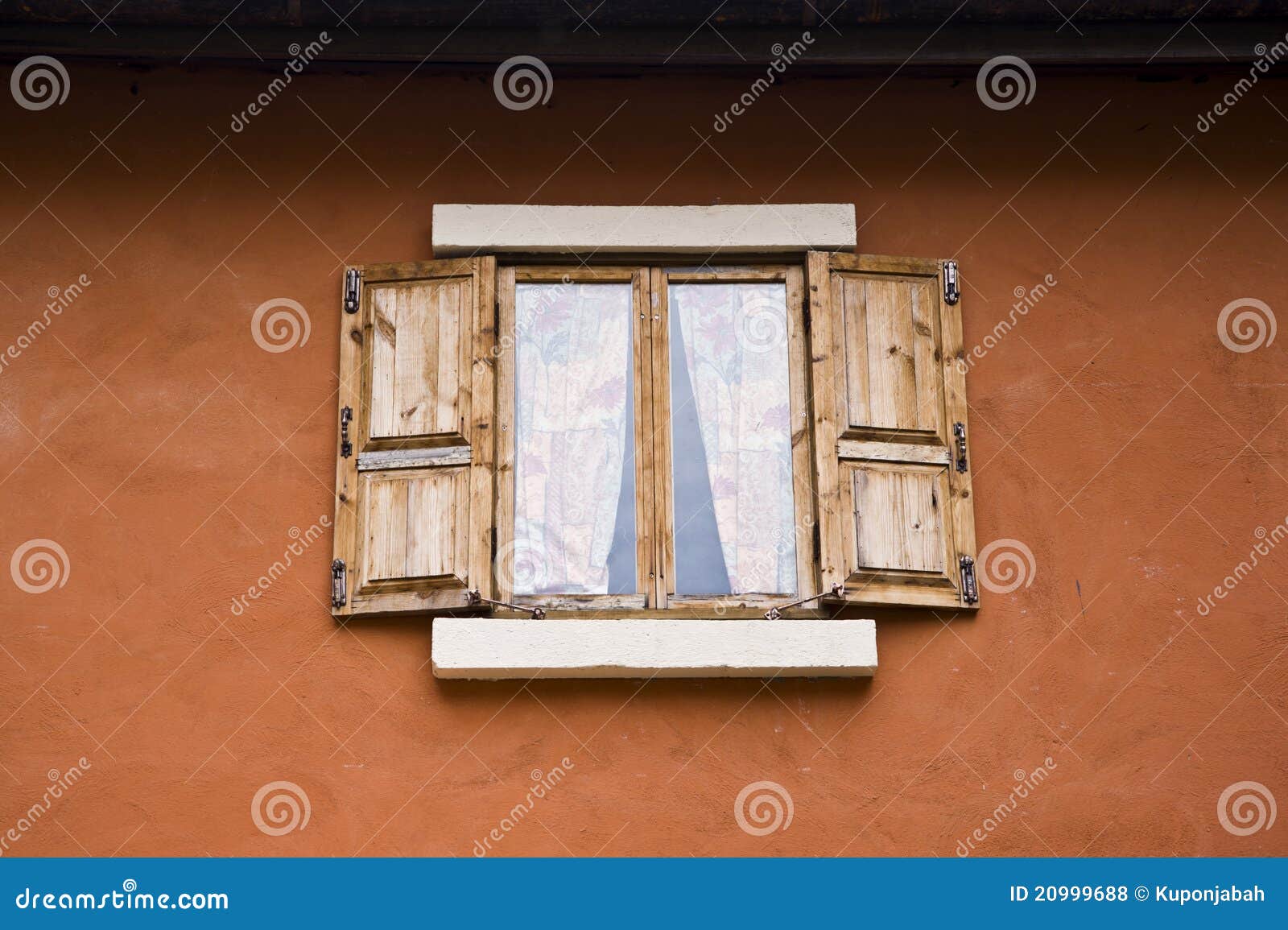 Wood Window Italy Style Building Stock Photo - Image of material, house ...