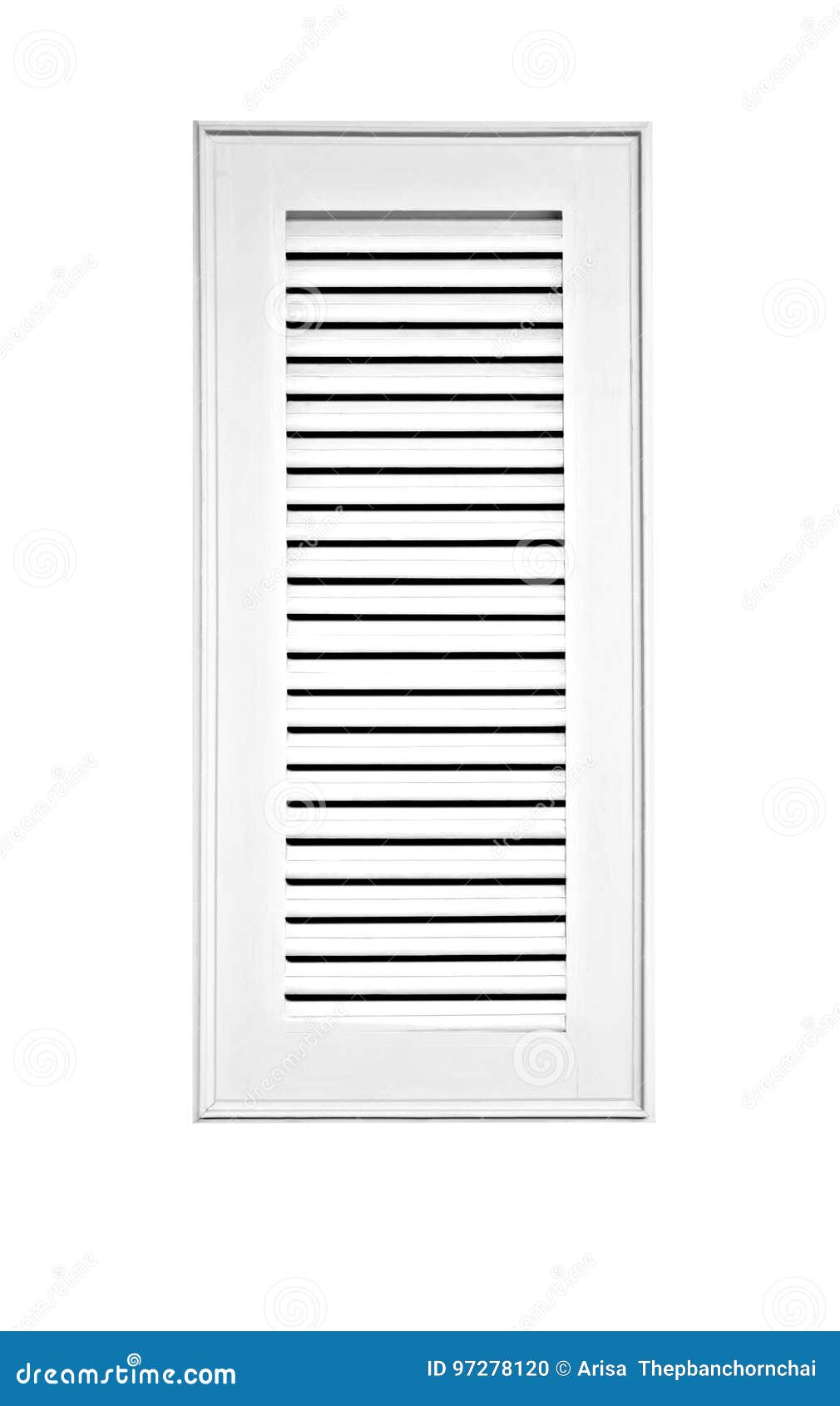 Wood Window Shutter White Isolated On White Background Stock Photo ...