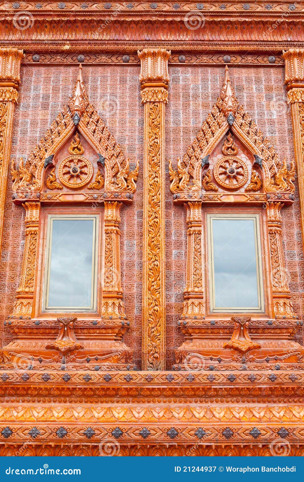 Wood Window in Temple,Thailand Stock Image - Image of wood, buddhism ...