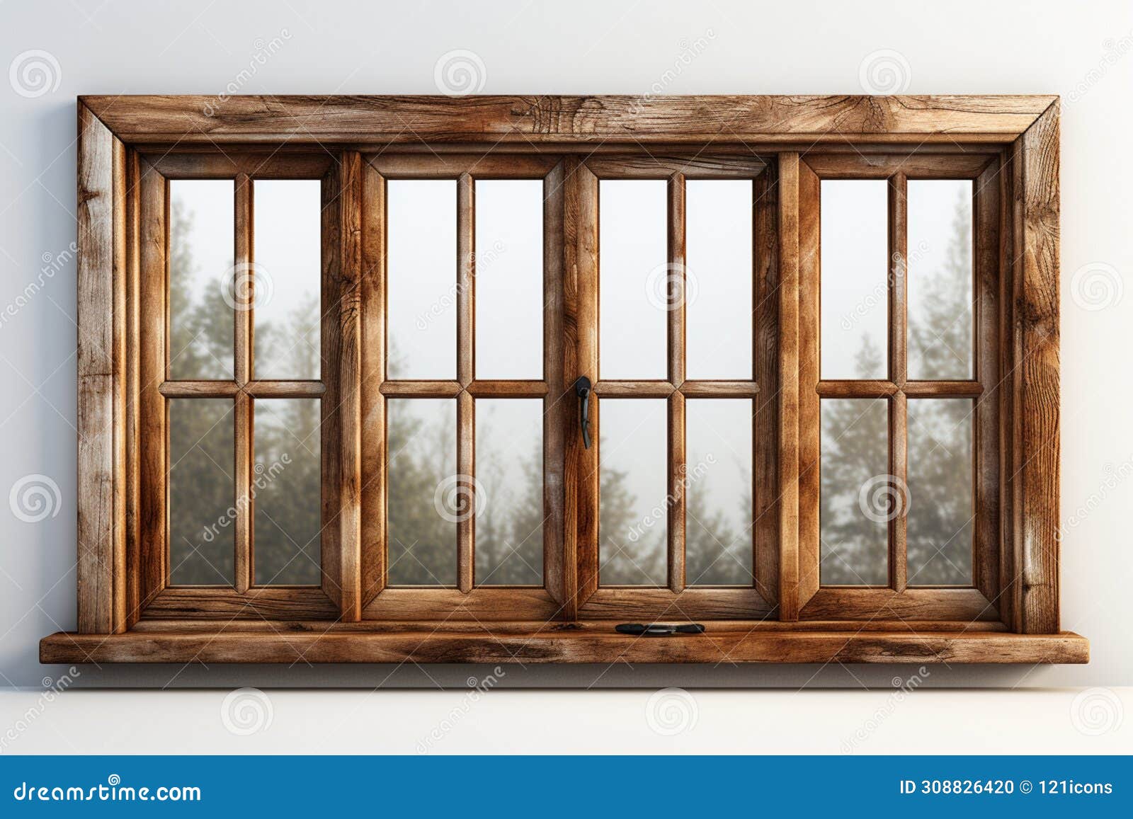 Wood Windows on White Background Stock Illustration - Illustration of ...
