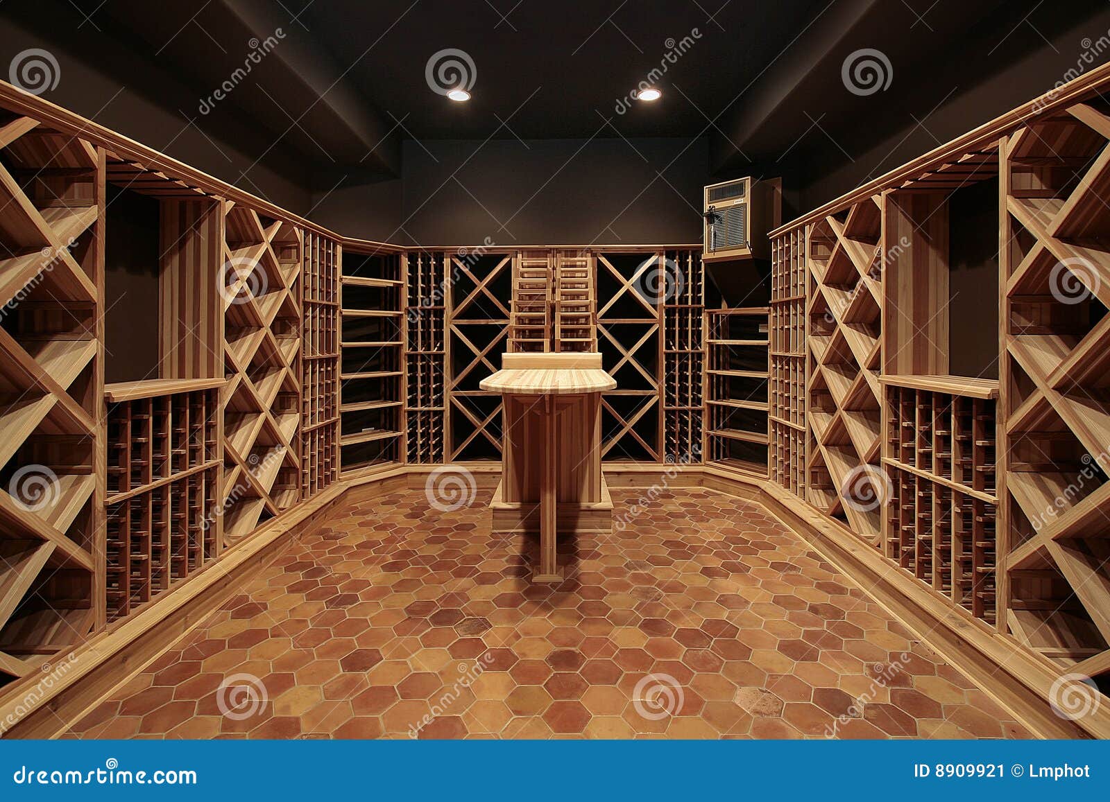 Old Wine Cellar With Big And Small Wooden Barrels For Traditional ...