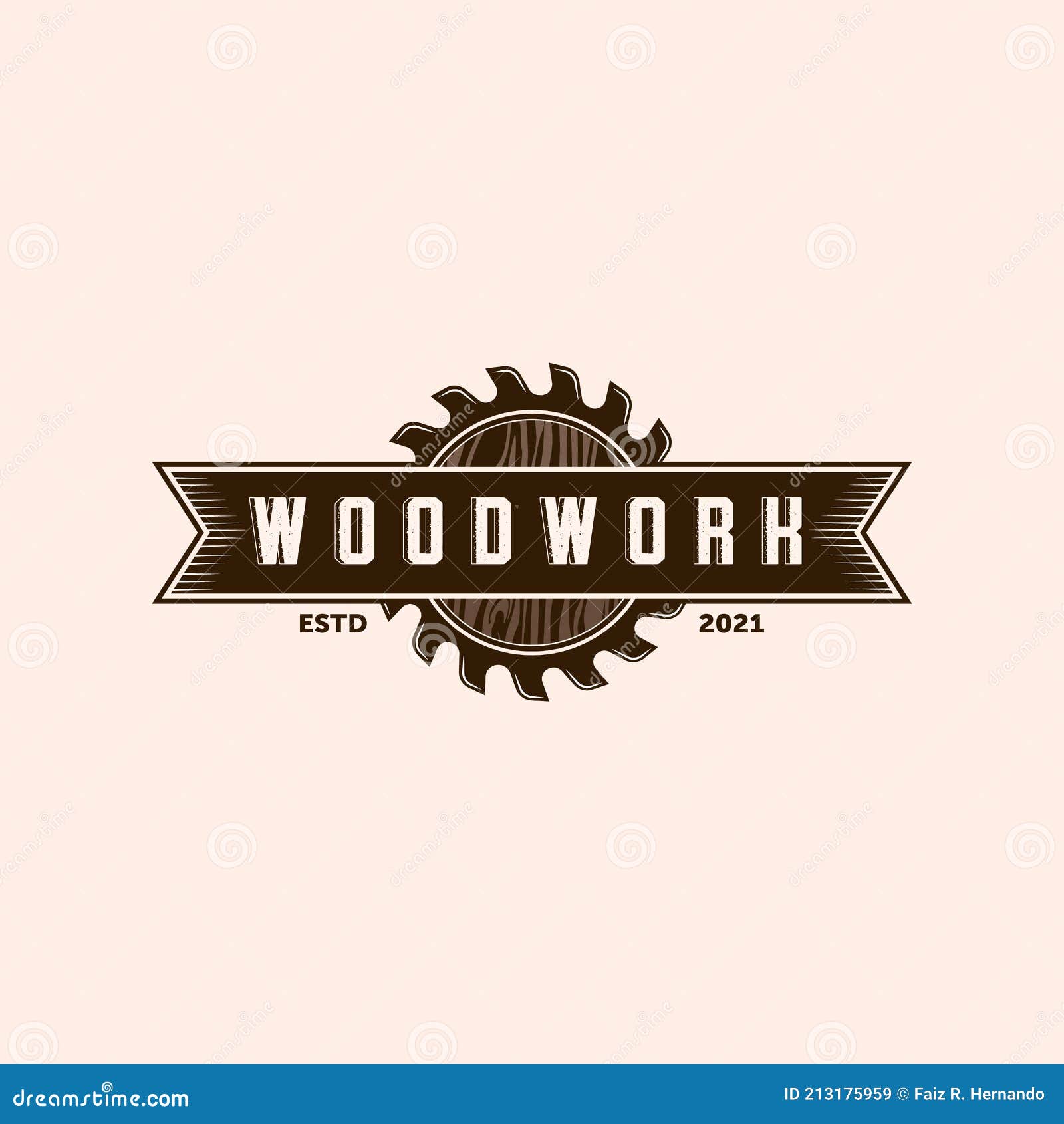 Wood Work Vector Illustration Logo Design. Wood Logo Template for Wood ...