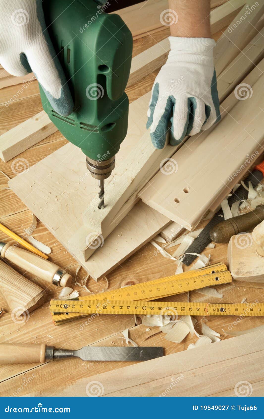 Wood working stock image. Image of hardware, pencil, craft - 19549027