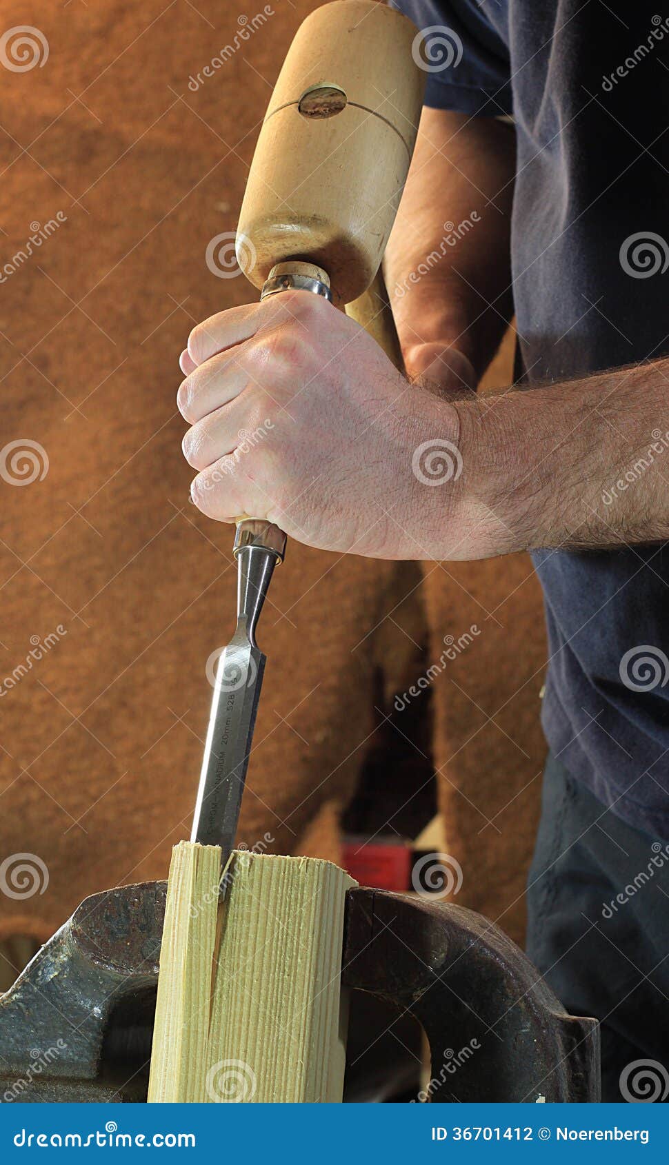 Wood working with a chisel stock photo. Image of handmade - 36701412