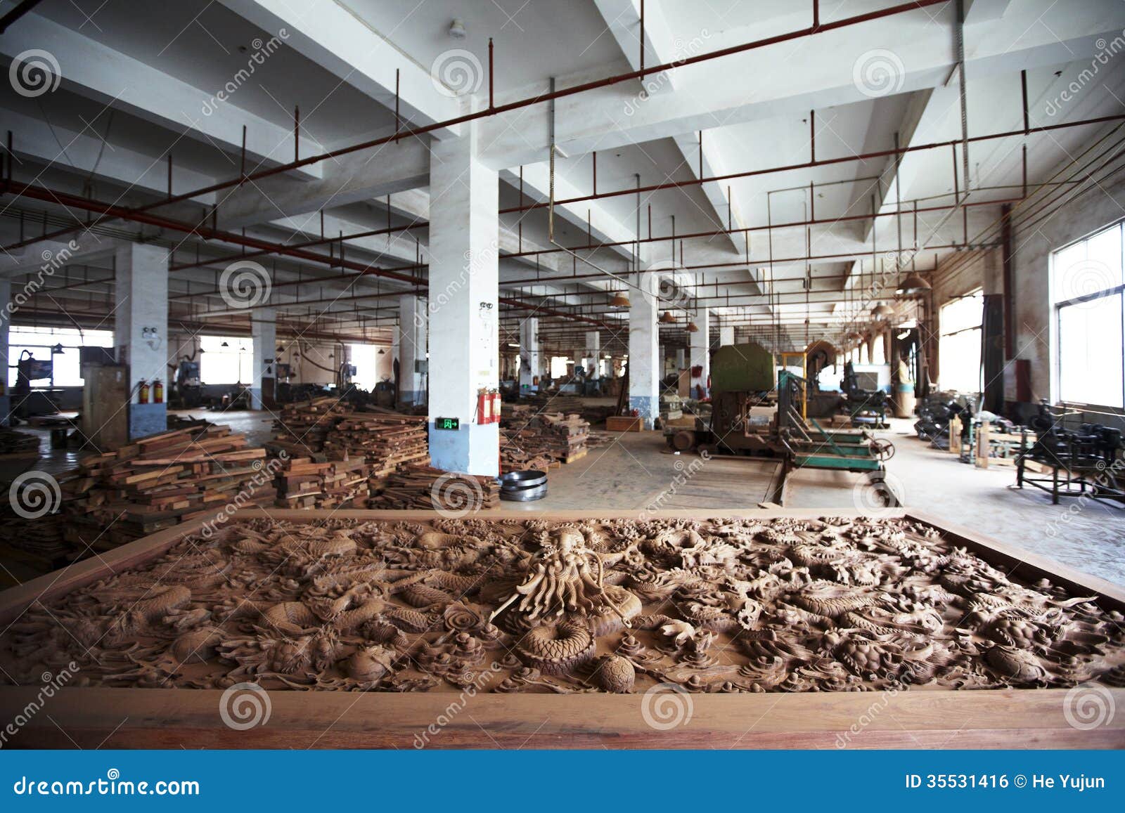 Wood working factory stock photo. Image of figure, traditional - 35531416