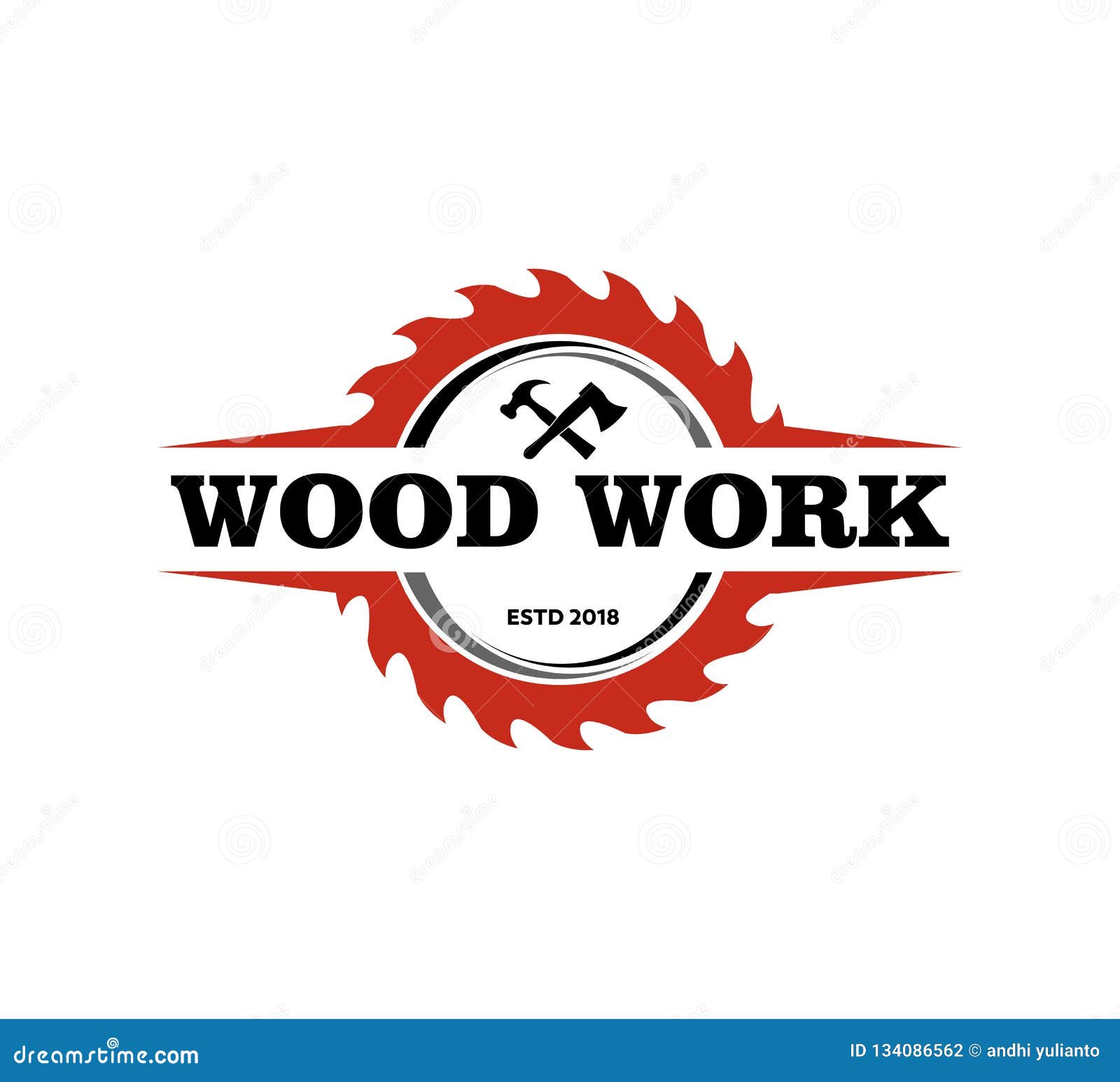 Wood Working Symbol Logo Design.Sawmil With Tree Illustration For Wood ...