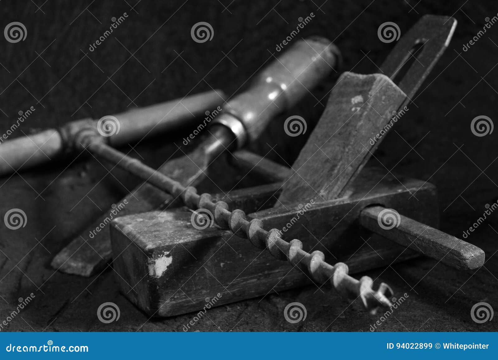 Old Tools Black And White