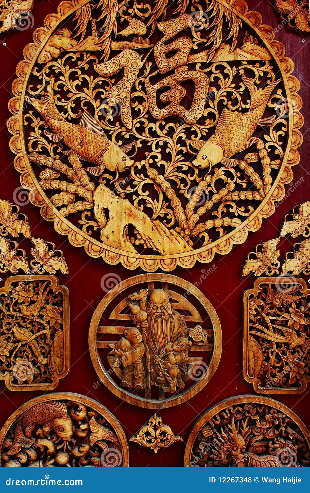 Woodcut stock photo. Image of china, luck, temples, patterns - 12267348
