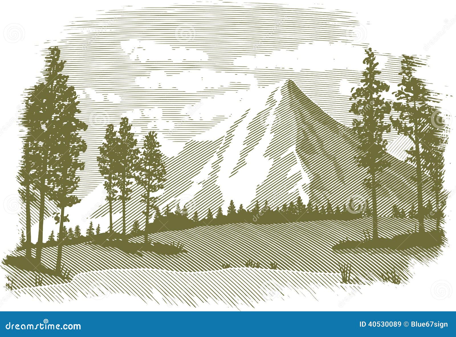 Woodcut Barn And Silo Cartoon Vector | CartoonDealer.com #44570649