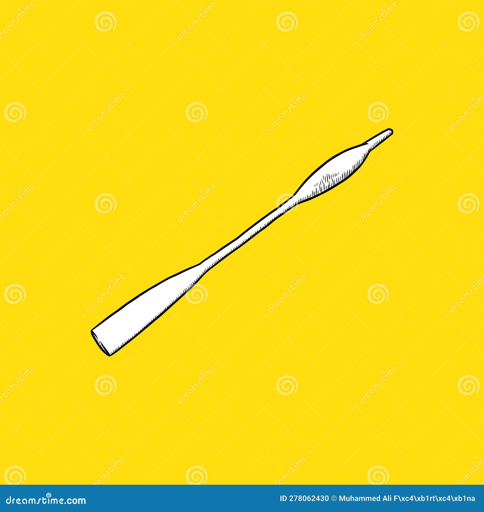 Woodcut Illustration of an Oar Drawing. - Vector Stock Vector ...